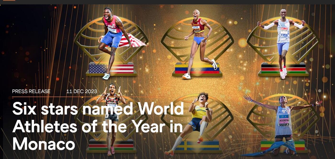 Six stars named World Athletes of the Year in Monaco